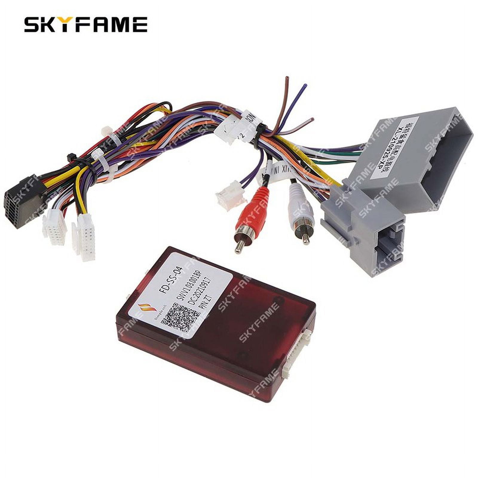 SKYFAME Car 16pin Wiring Harness Adapter Canbus Box Decoder Android Radio Power Cable For Ford ...