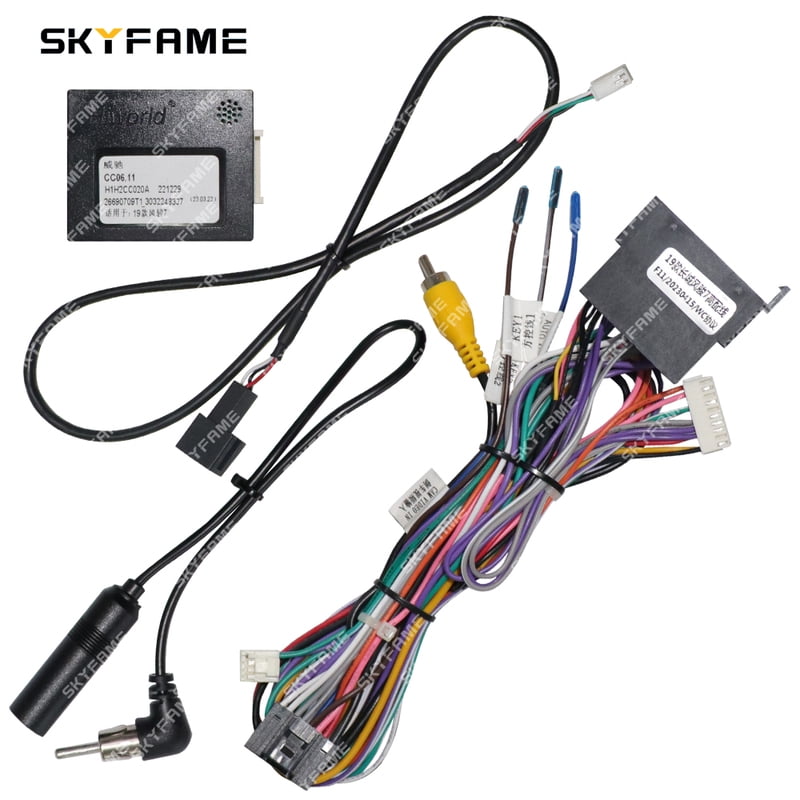 SKYFAME Car 16pin Wiring Harness Adapter Canbus Box Decoder Android ...