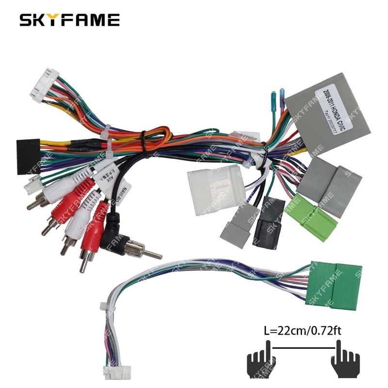 SKYFAME Car 16pin Wiring Harness Adapter Canbus Box Decoder Android ...