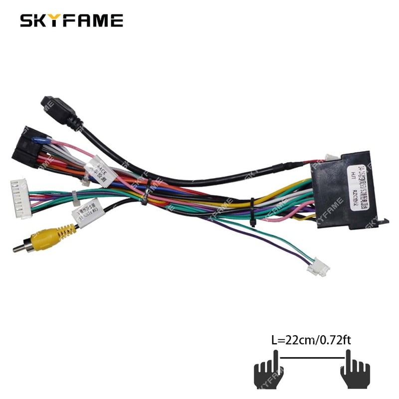 SKYFAME Car 16pin Wiring Harness Adapter Canbus Box Decoder Android ...