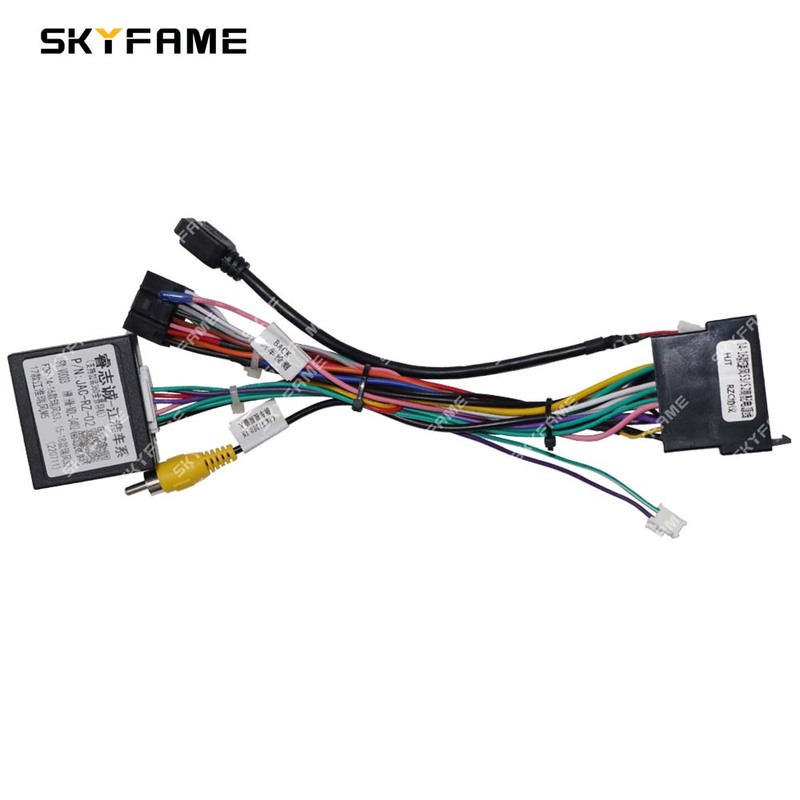 SKYFAME Car 16pin Wiring Harness Adapter Canbus Box Decoder Android Radio Power Cable For JAC ...