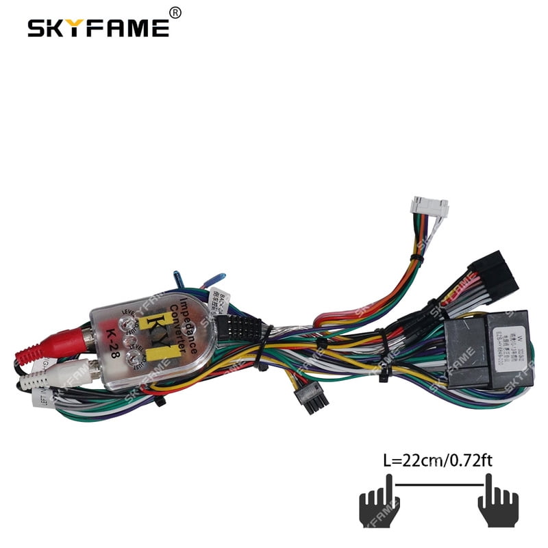 SKYFAME Car 16pin Wiring Harness Adapter Canbus Box Decoder Android ...