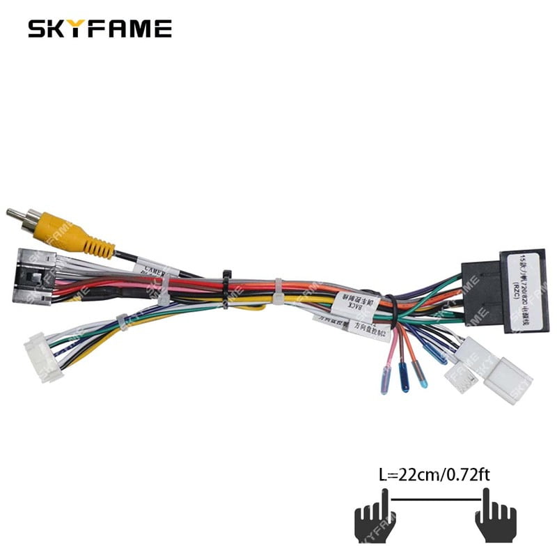 SKYFAME Car 16pin Wiring Harness Adapter Canbus Box Decoder Android Radio Power Cable For Lifan ...