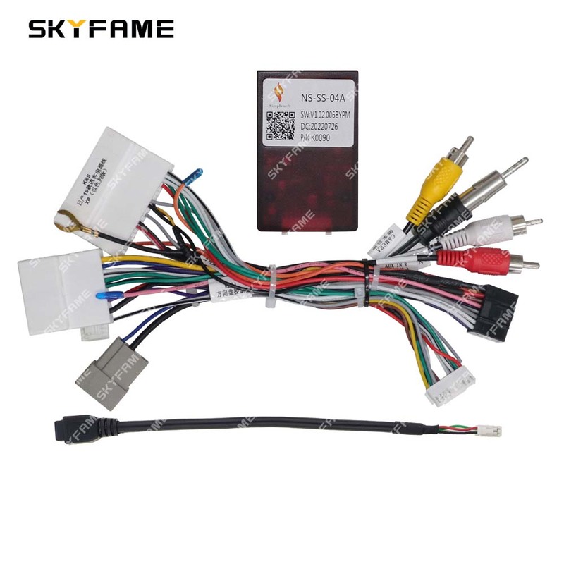 SKYFAME Car 16pin Wiring Harness Adapter Canbus Box Decoder Android Radio Power Cable For Nissan ...