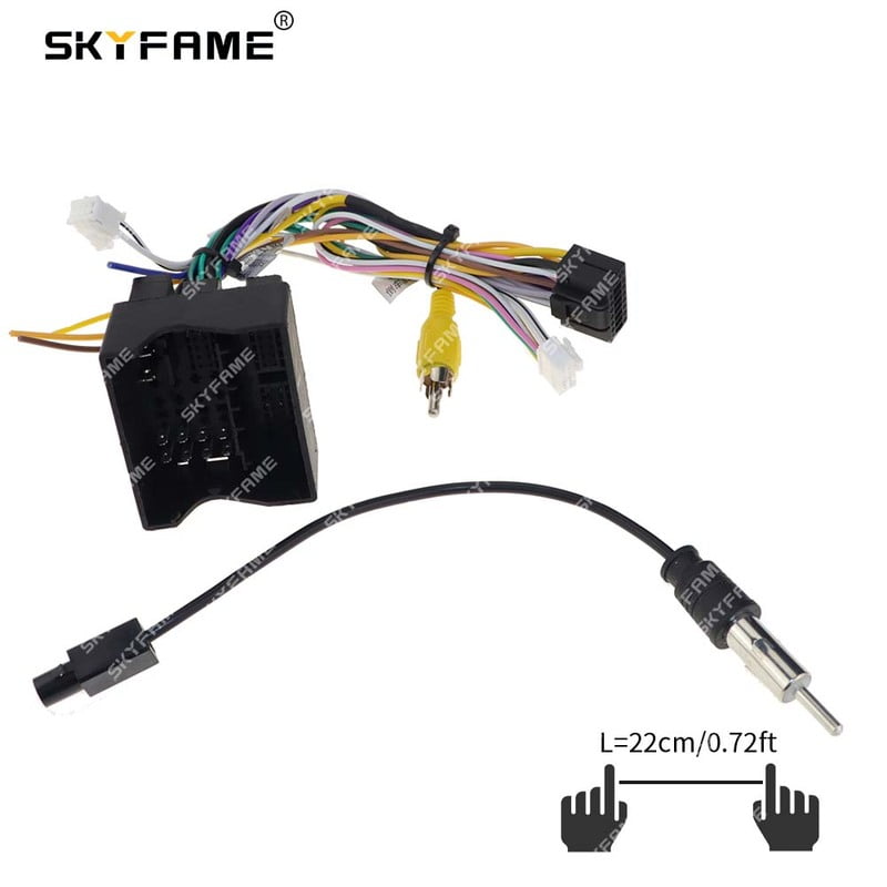SKYFAME Car 16pin Wiring Harness Adapter Canbus Box Decoder For Volkswagen Golf 7 Skoda Android ...