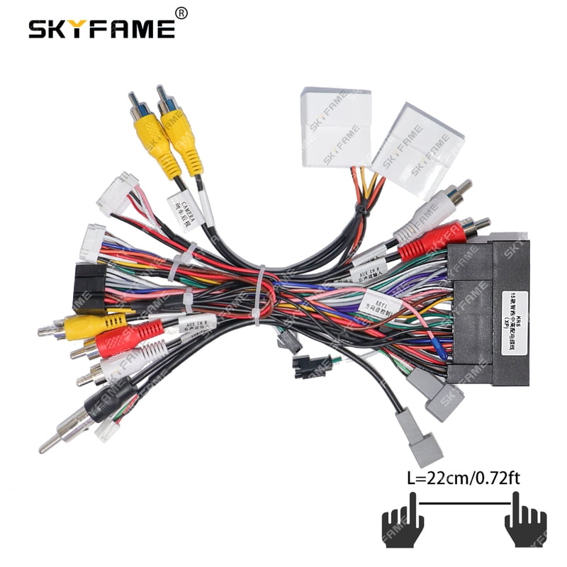 SKYFAME Car 16pin Wiring Harness Adapter Canbus Box Decoder Power Cable For Hyundai ix45 Kia ...