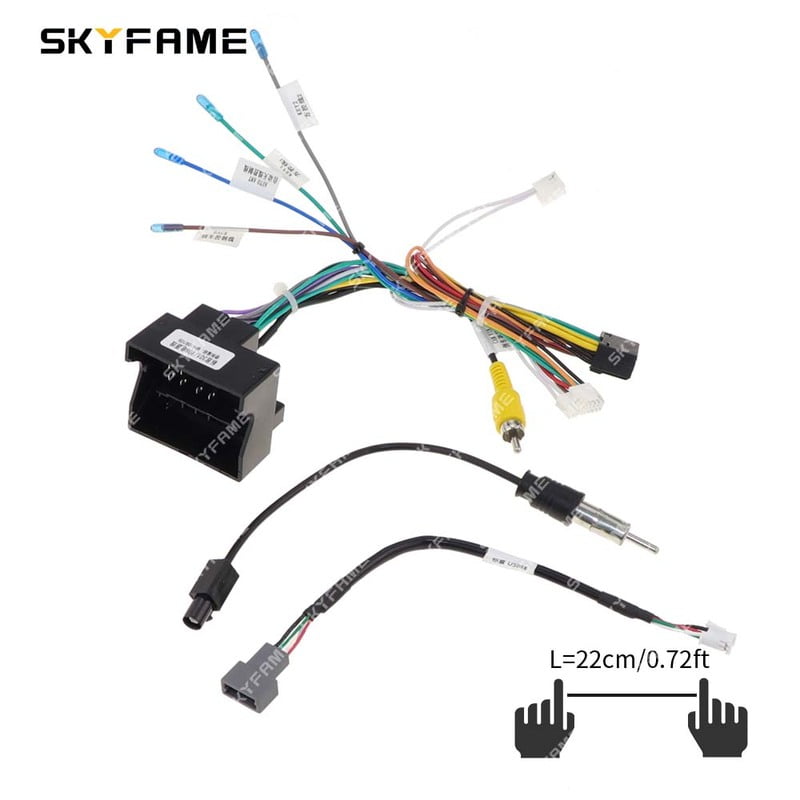 SKYFAME Car 16pin Wiring Harness Android Power Cable Adapter Canbus Box ...