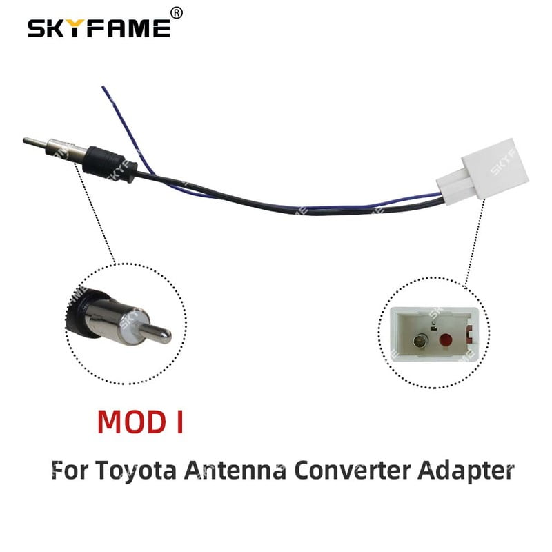 SKYFAME Car Radio FM AM Antenna Converter Adapter Extended Line Plug ...