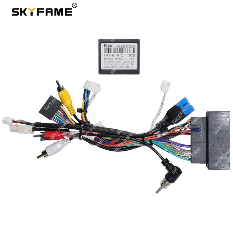 SKYFAME Car Wire Harness Canbus Box Adapter Decoder For Fiat Aegea Tipo ...