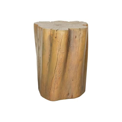 SKYFIRE Concrete Faux Wood Stump - 17.9”H Outdoor Side Table Statues ...