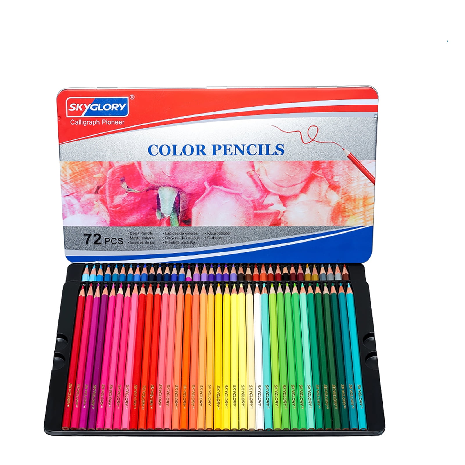 SKYGLORY 72 Colored Pencils Set Pre-Sharpened Oil Color Pencils with ...