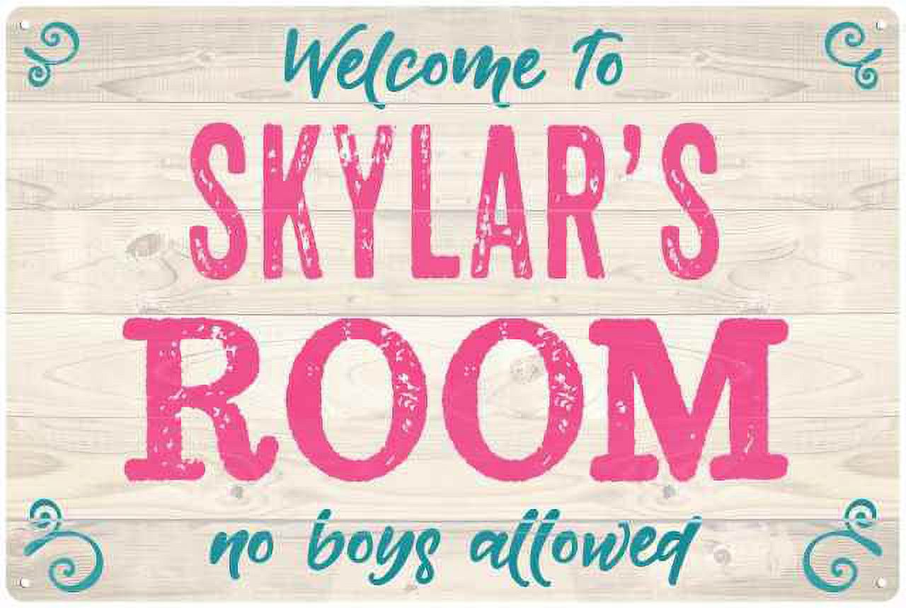SKYLAR'S Room Kids Bedroom Sign 8x12 Metal Sign 208120089047 - Walmart.com