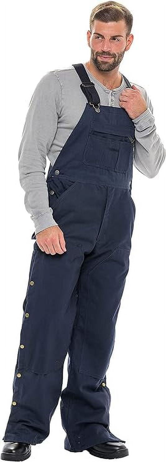 SKYLINEWEARS Men's Quilt Lined Zip To Thigh High Bib Overalls Loose Fit ...