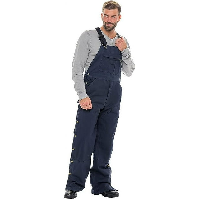 SKYLINEWEARS Men's Quilt Lined Zip To Thigh High Bib Overalls Loose Fit ...