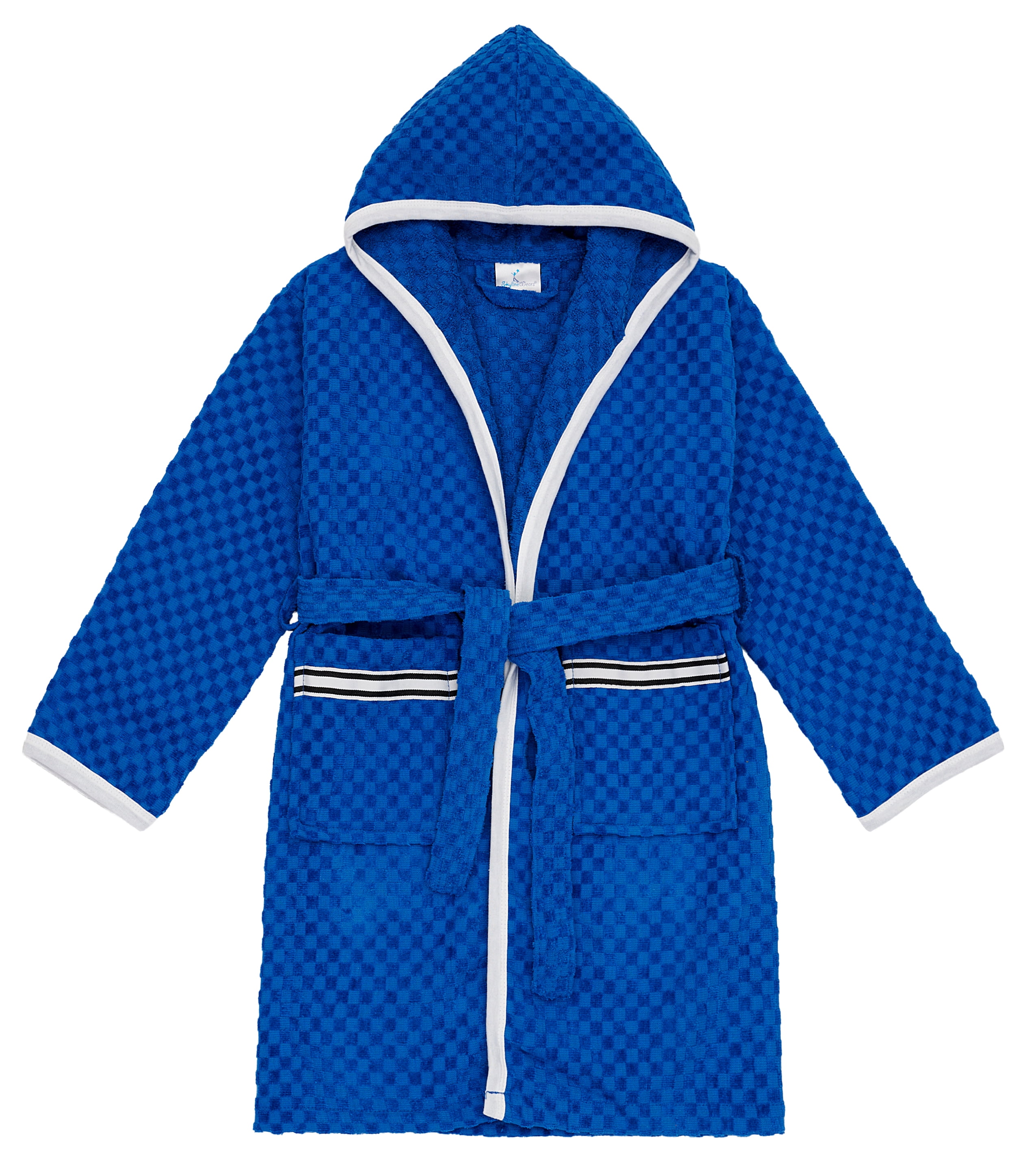 SKYLINEWEARS Unisex Kids Little Boys Girls Hooded Bathrobe Terry Cotton ...