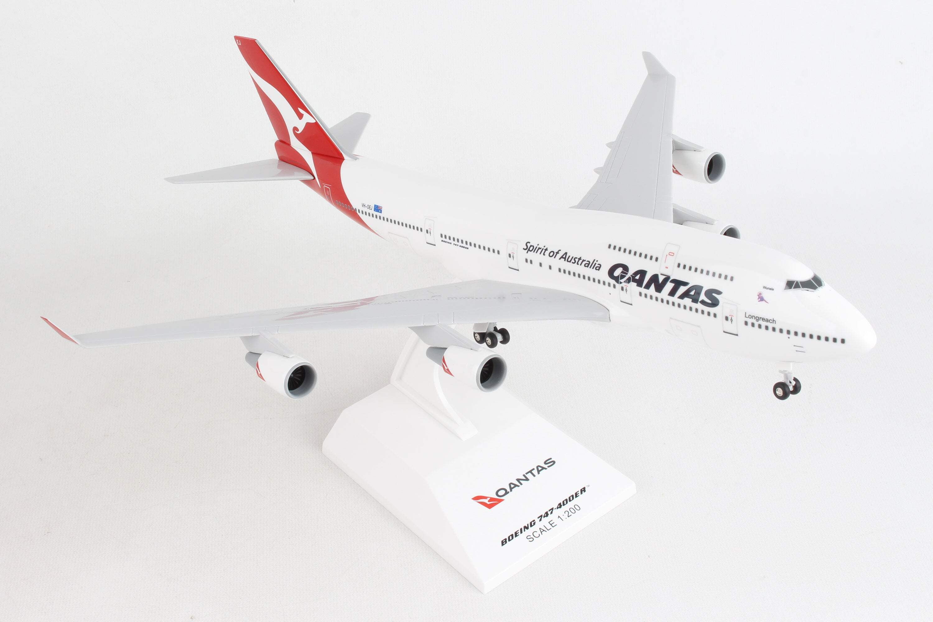 SKYMARKS QANTAS 747-400 1/200 FINAL FLIGHT REG#VH-OEJ - Walmart.com