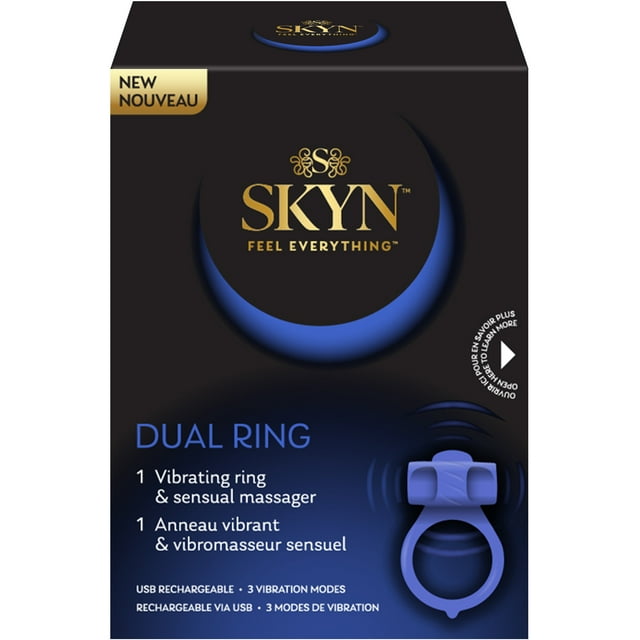 SKYN Dual Ring 1 Vibrating Ring and Sensual Massager, Purple - Walmart.com