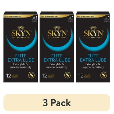 (3 pack) SKYN, Elite Large Non-Latex Lubricated Condoms, 3 Count ...