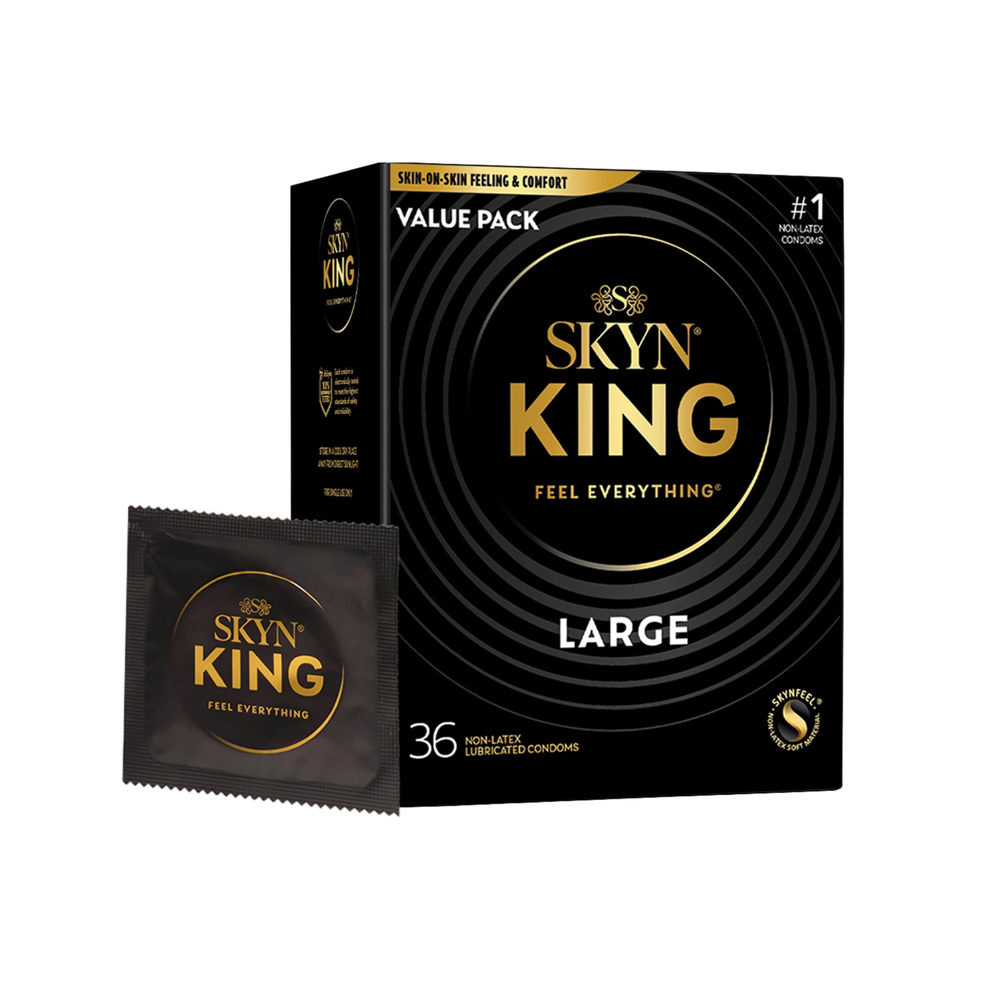 SKYN King Large Non-Latex Condoms, 36 Count – Comfortable Fit - Walmart.com