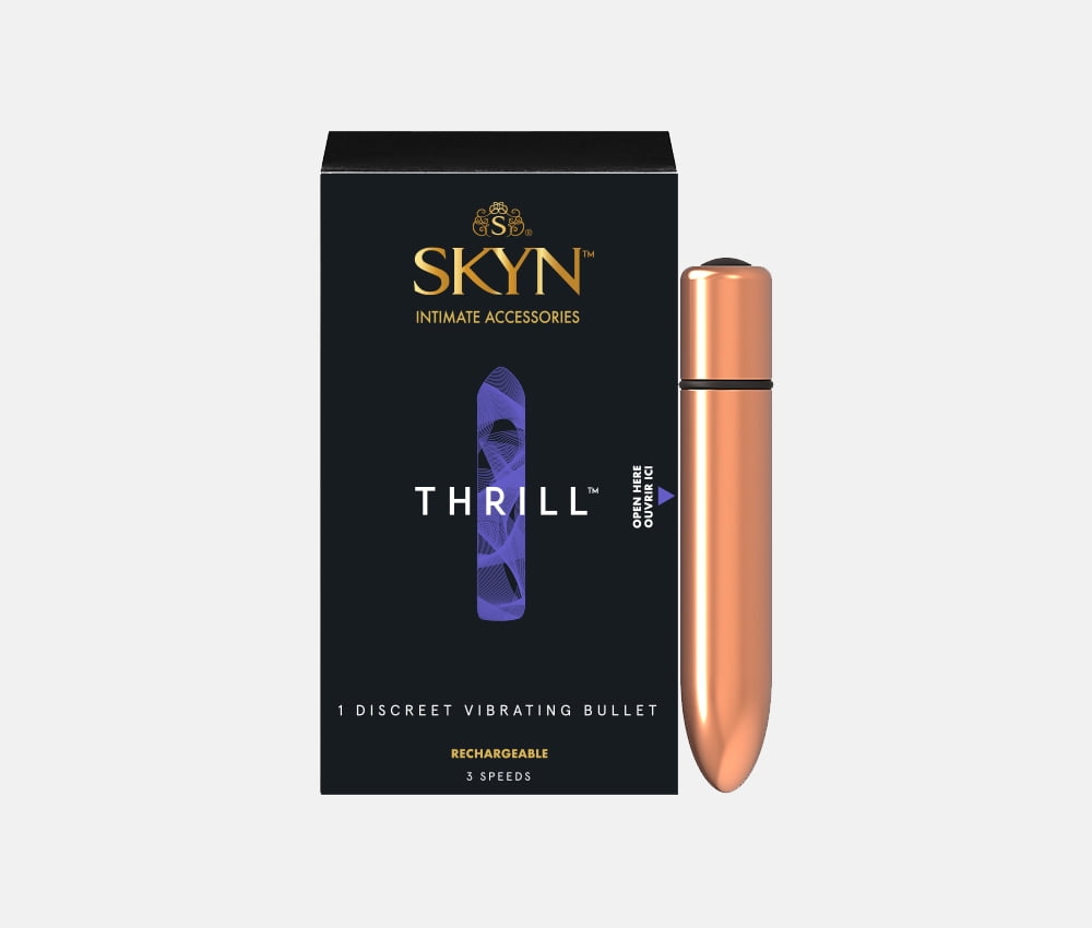 SKYN Thrill 3 Speed Vibrating Bullet Vibrator, 3 Speeds, Rose Gold - Walmart.com