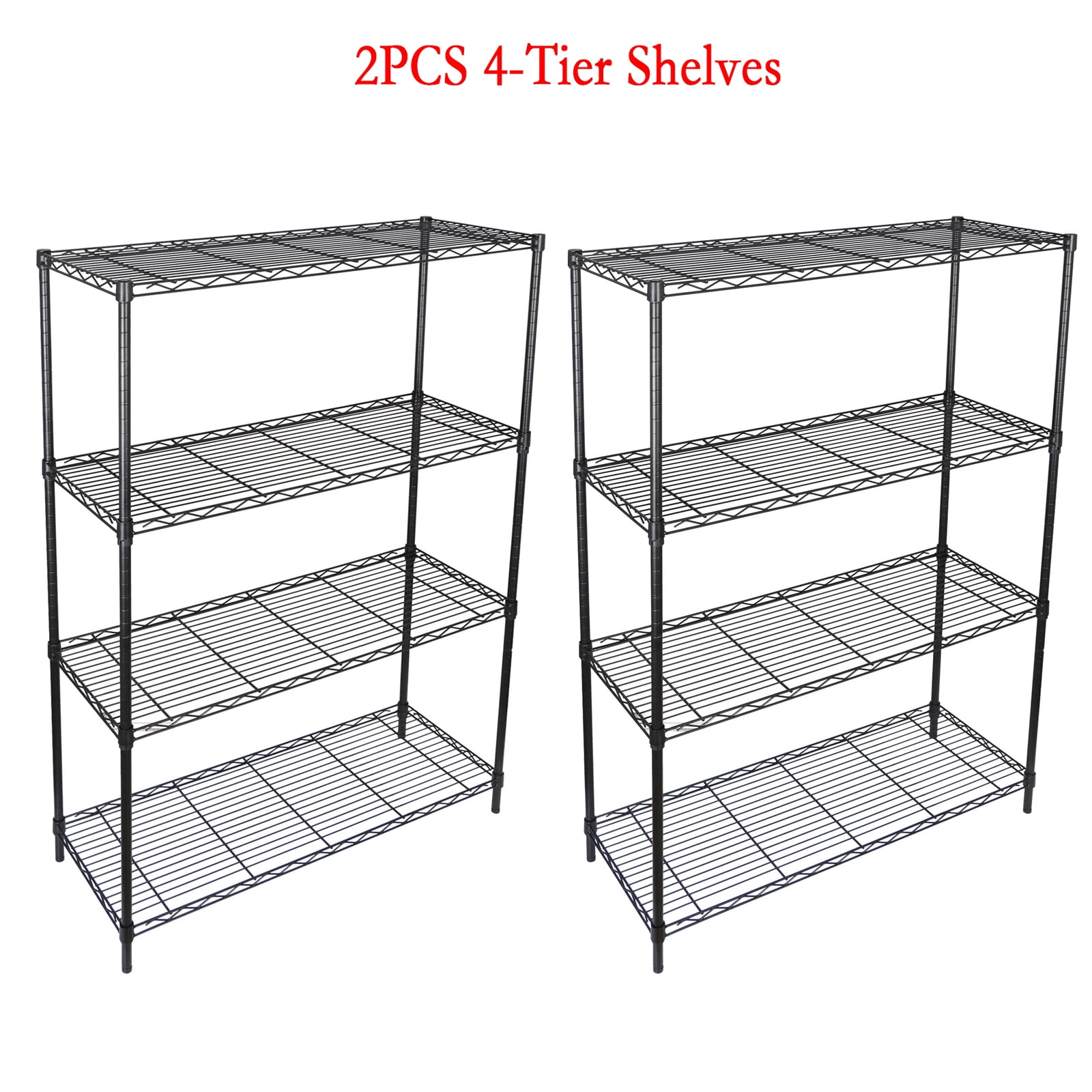 SKYNE 2PCS 4 Tier Shelving Unit NSF Wire Shelf Metal Large Storage ...