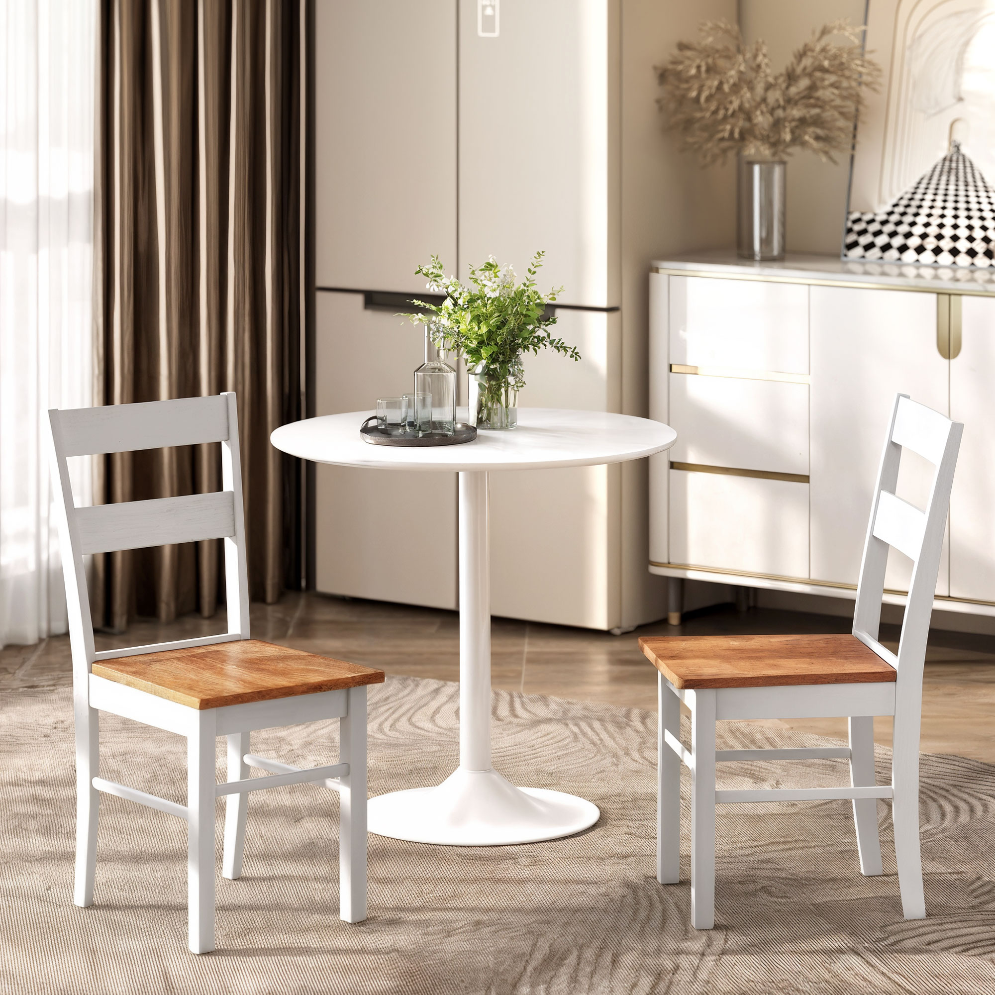 SKYNE Dining Chairs, Set of 2 Farmhouse Kitchen & Dining Room Chairs ...