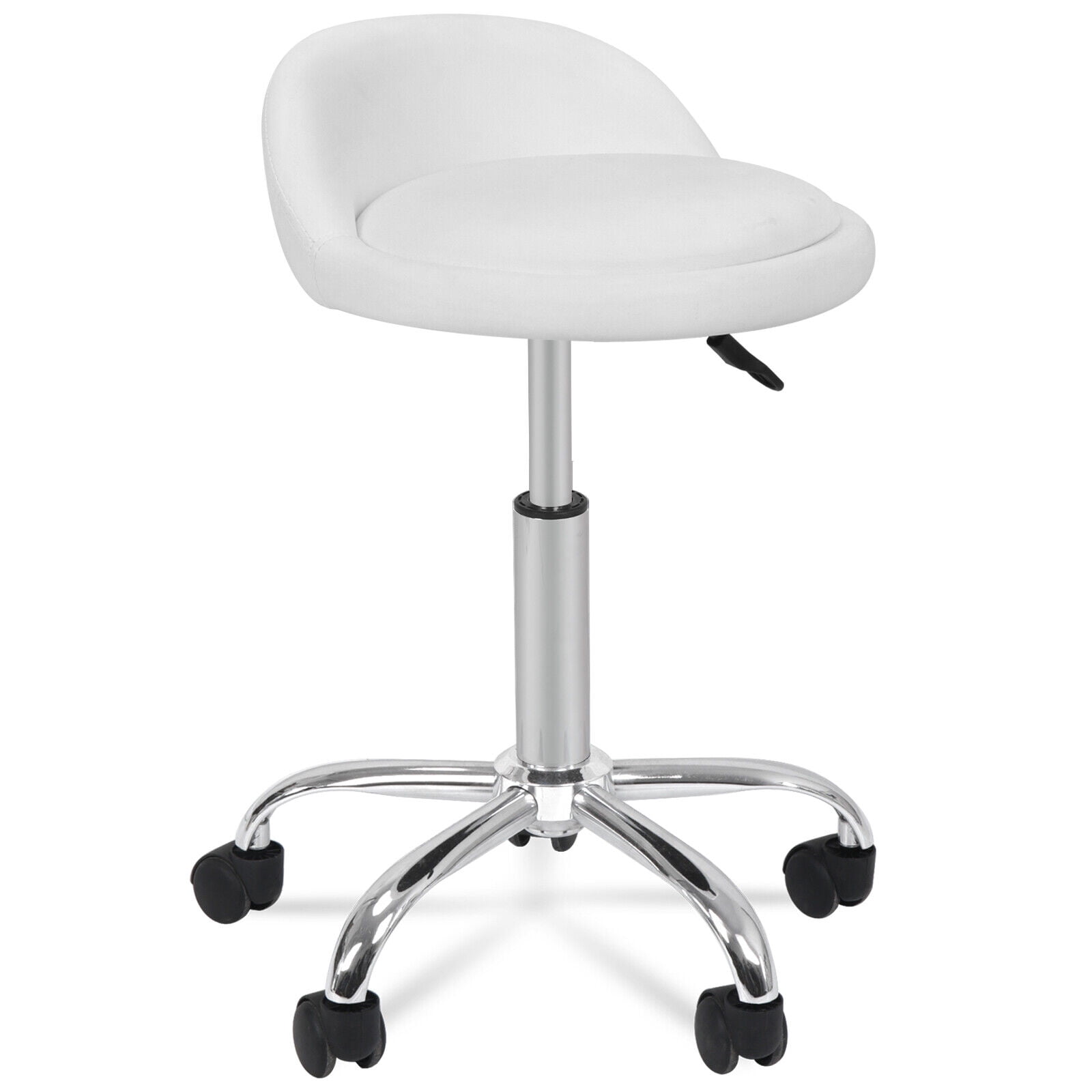 SKYNE Height Adjustable Rolling Swivel Salon Stool, PU Leather ...
