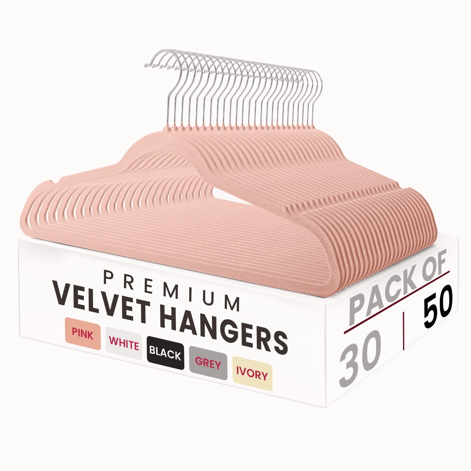 SKYNE Velvet Hangers Flocked Clothes Heavy Duty Premium Non-Slip ...