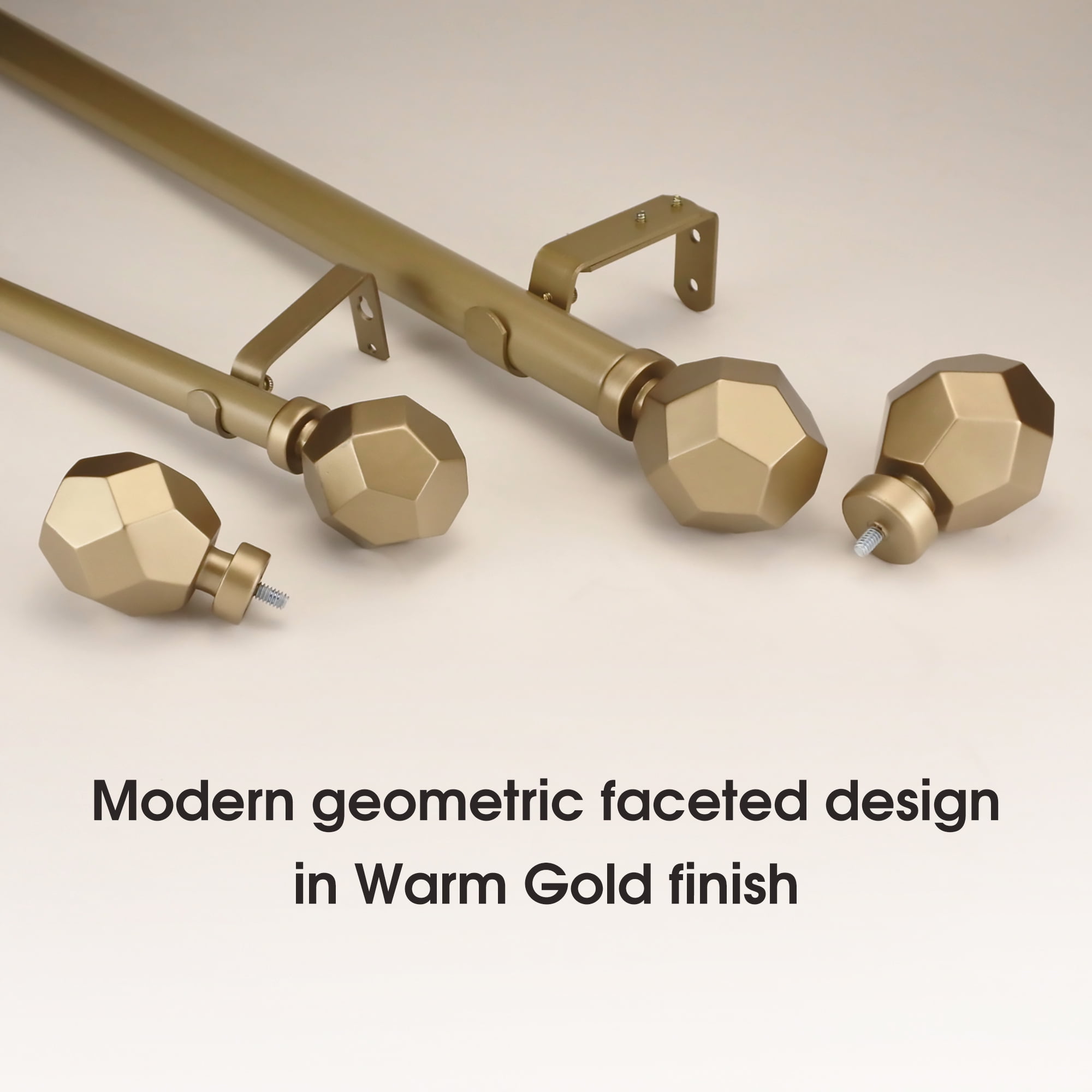 SKYPLUS LIVING Decorative Single Window Curtain Rod, Adjustable 36-72 ...