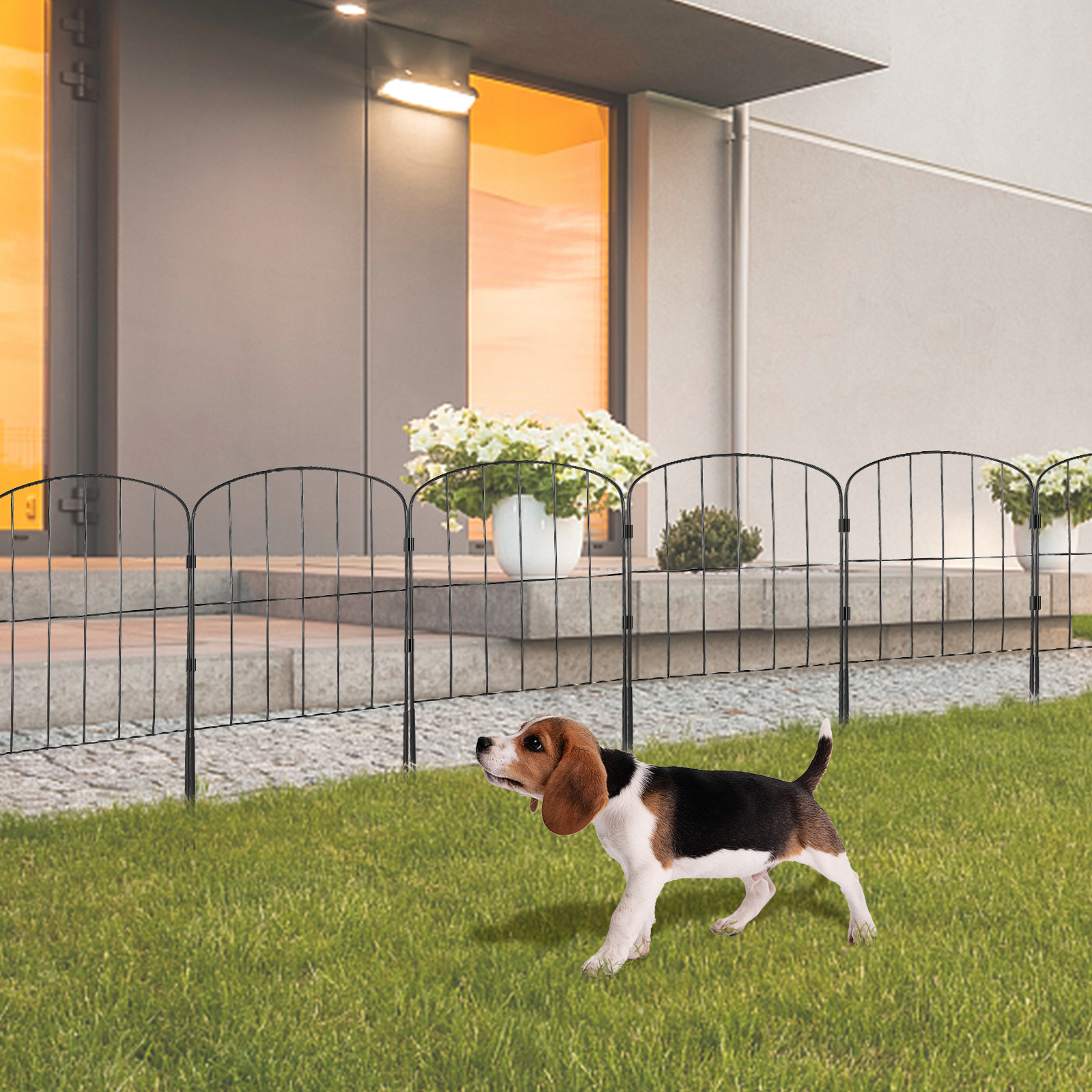 vidaXL Picket Fence Garden Fence Panel Outdoor Edging Border Fence ...