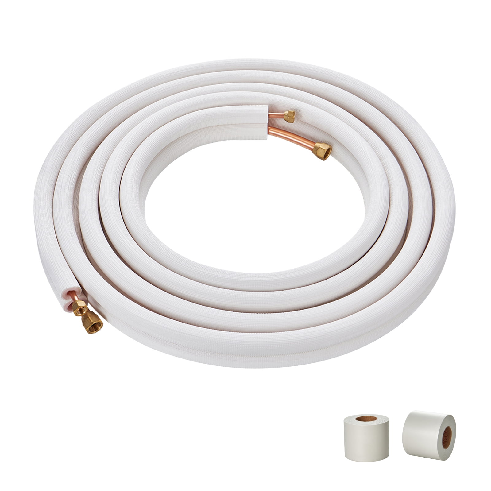 KFFKFF 1/4"x3/8"x25 ft. Mini Split Cord Kit with Insulated Copper Duct ...