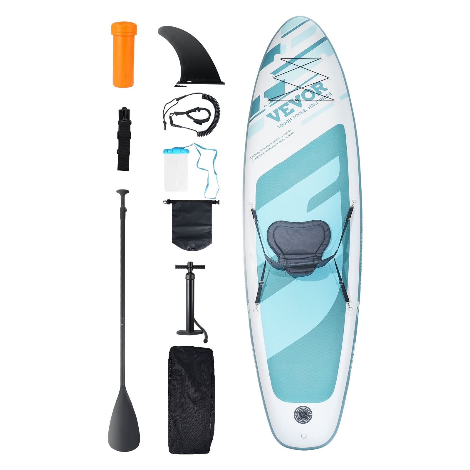 SKYSHALO 10.6 ft Kayak Board Inflatable Stand Up Paddle Board with Seat ...
