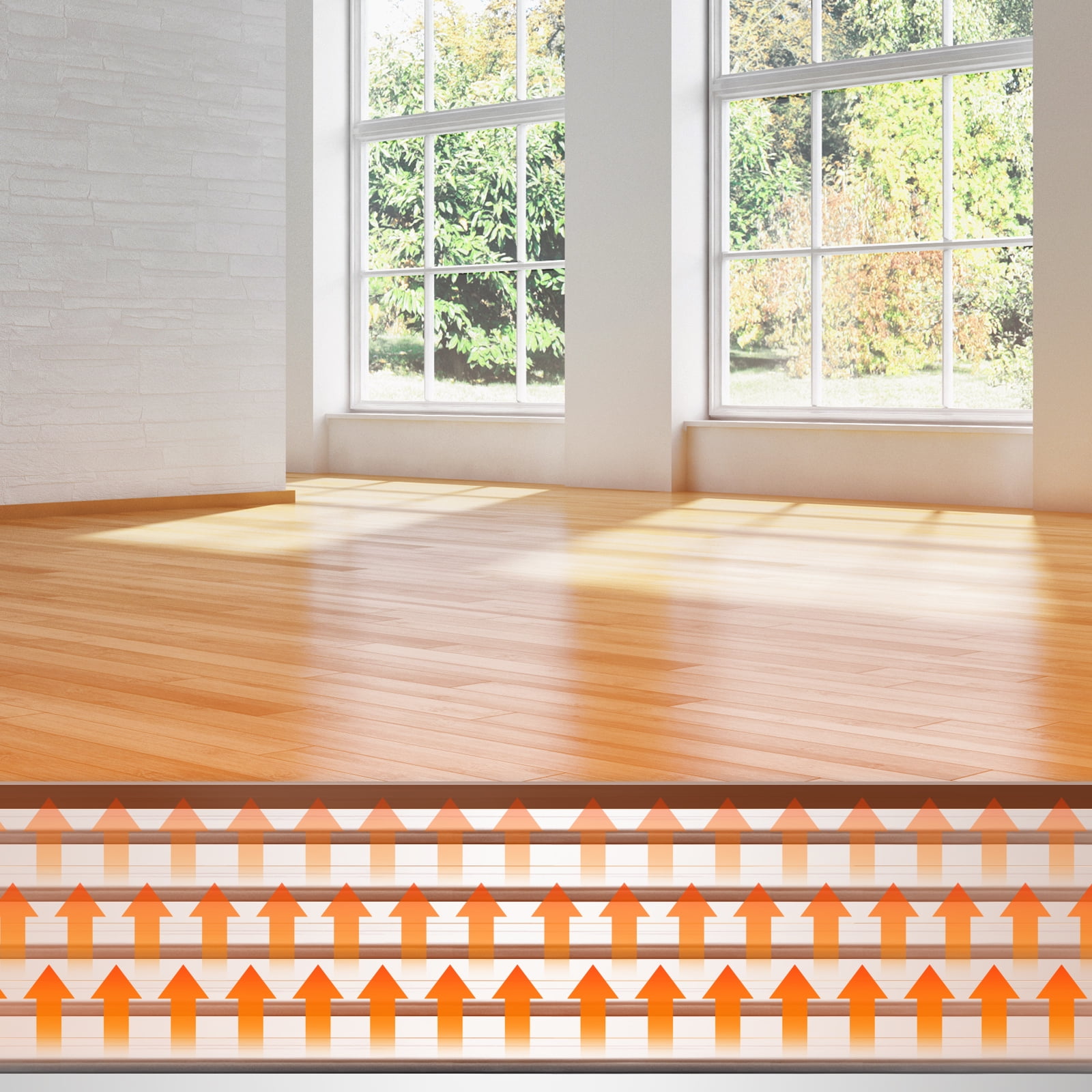 SKYSHALO 100 - 4' Omega Aluminum Radiant Floor Heat Transfer Plates for ...