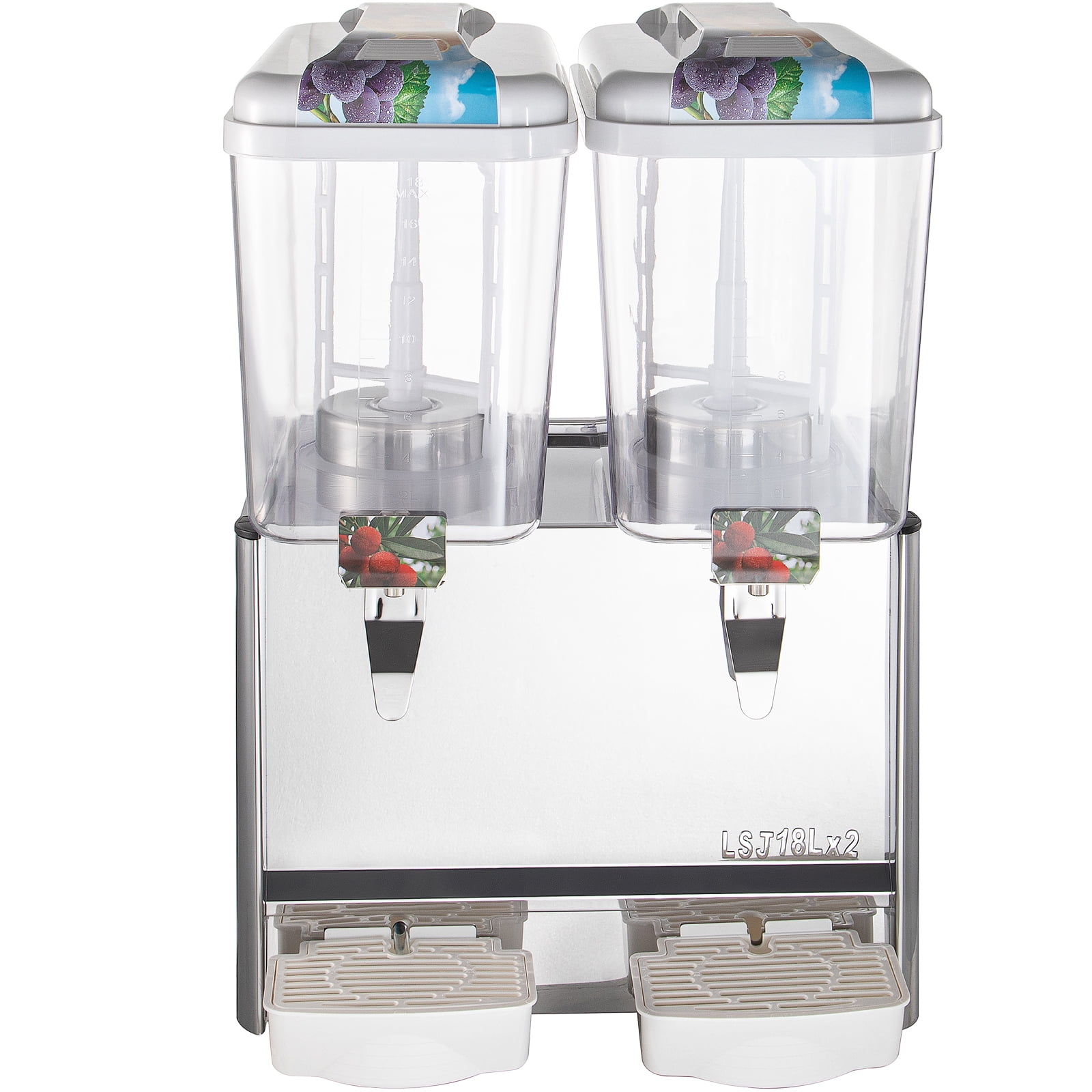 KFFKFF 110V Commercial Cold Beverage Dispenser Machine 9.5 Gallon 2 ...