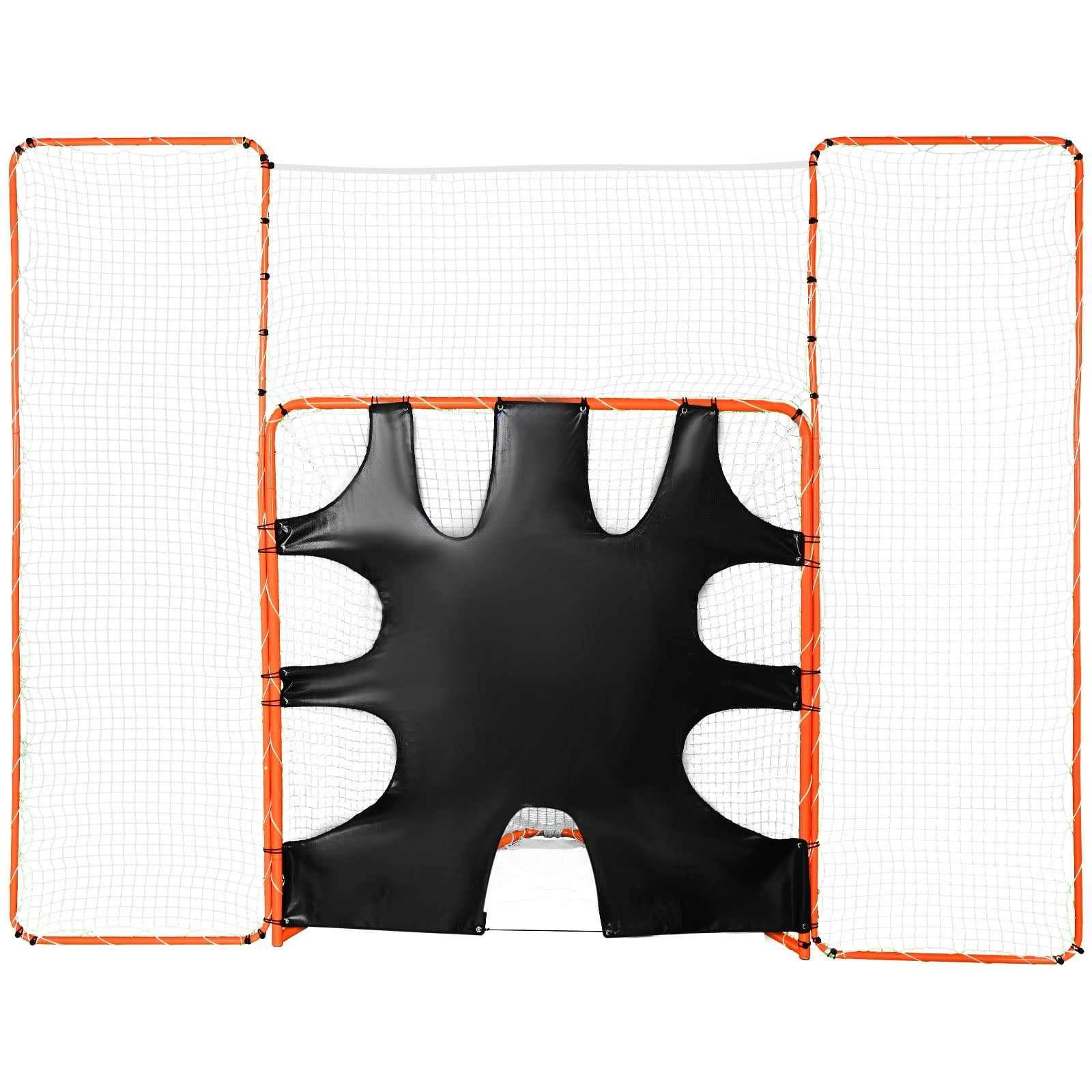 KFFKFF 12'x9' 3-IN-1 Lacrosse Goal Net with Backstop & Target Rebounder ...