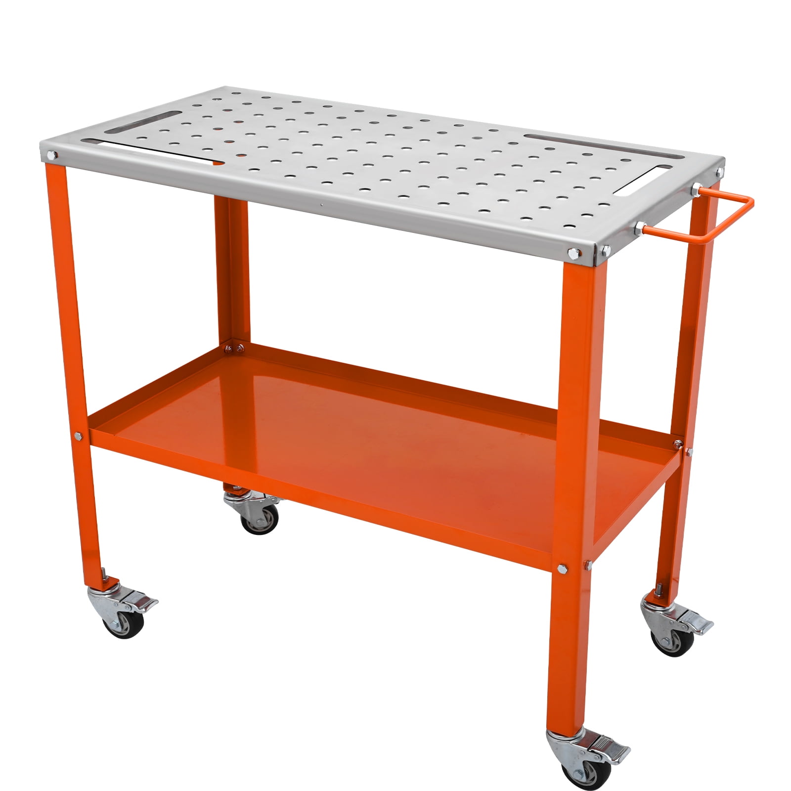 KFFKFF 36x18-inch Steel Welding Table, Supports up to 1200lbs, Mobile ...