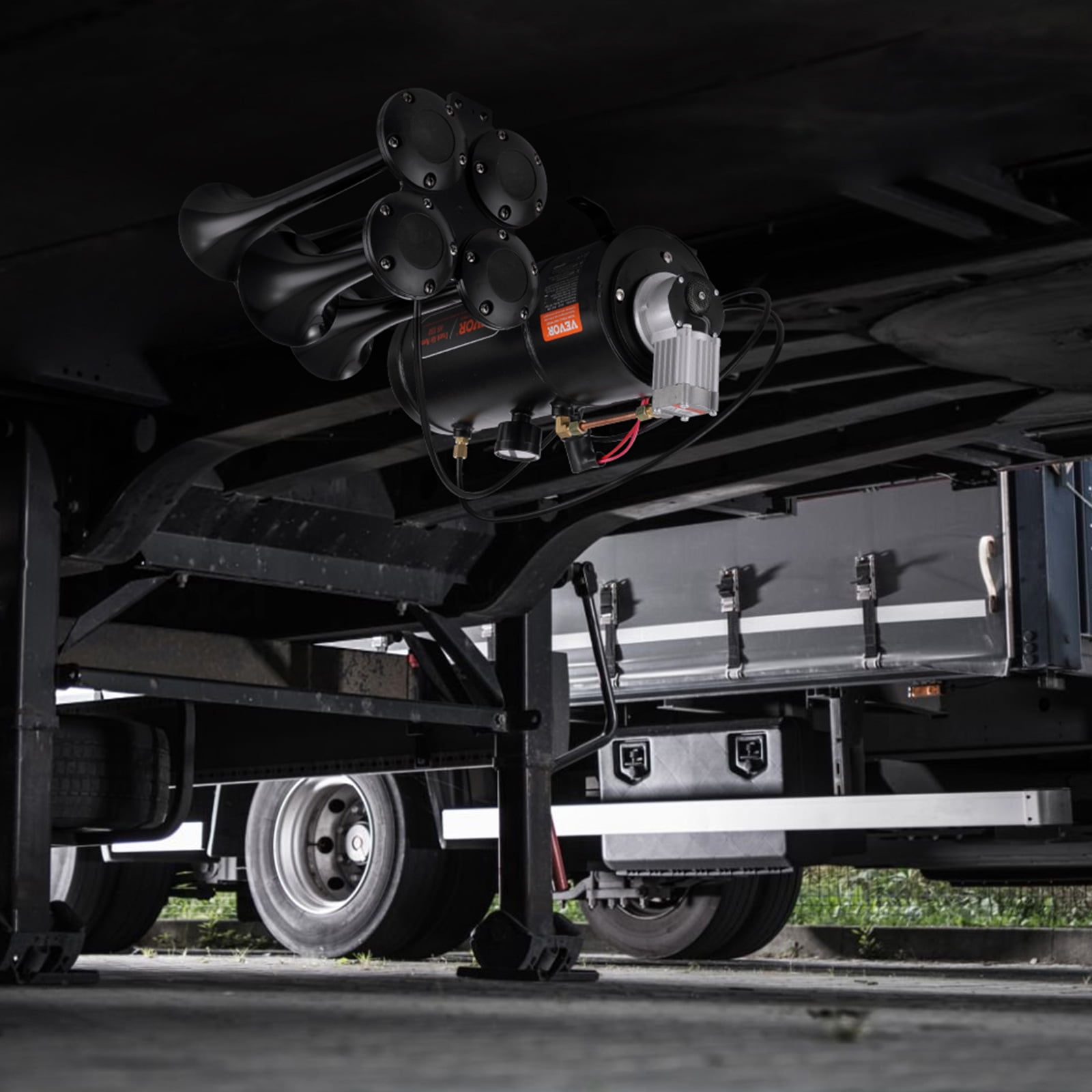 SKYSHALO 12V Air Compressor with 0.8 Gal/3L Tank Onboard Air Horn ...