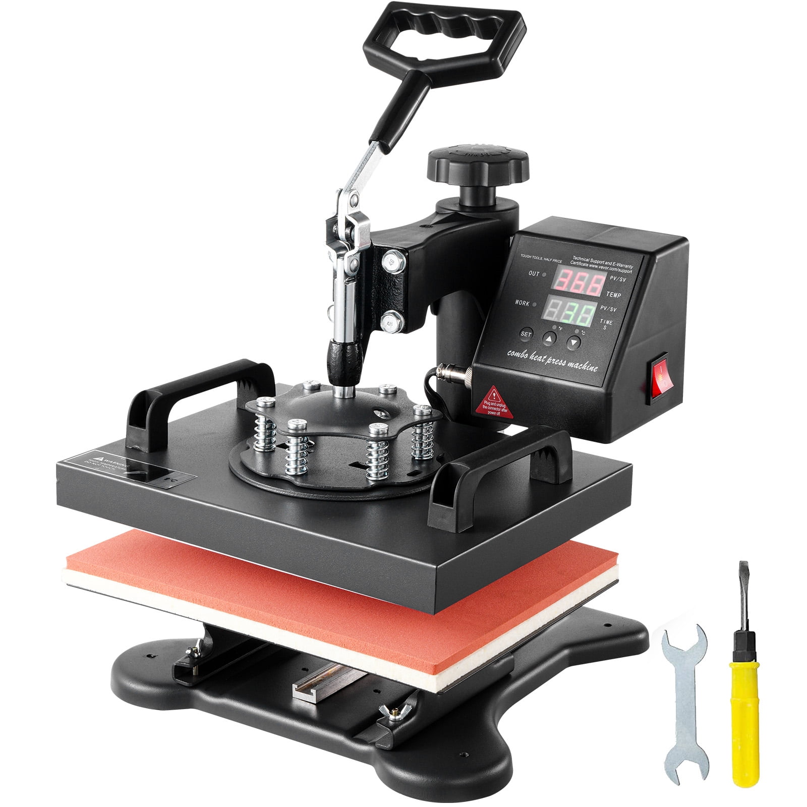 SKYSHALO 12X10 inch Heat Press Dual Digital Heat Press Machine 650W ...