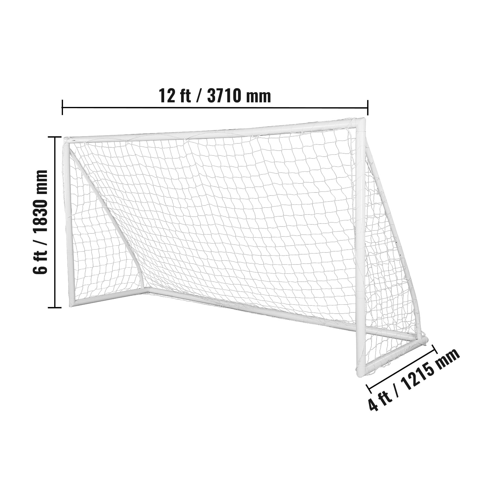 KFFKFF 12x6 ft Portable Soccer Goal Net Adult Kids Outdoor Soccer ...