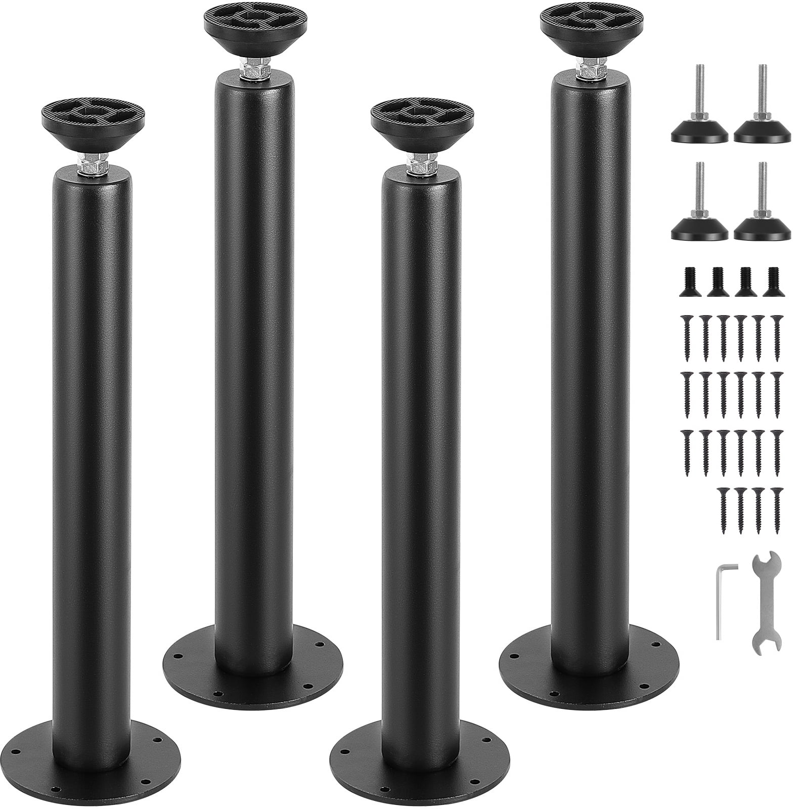 SKYSHALO 16'' Adjustable Office Desk Legs, Set of 4, Sturdy Steel ...