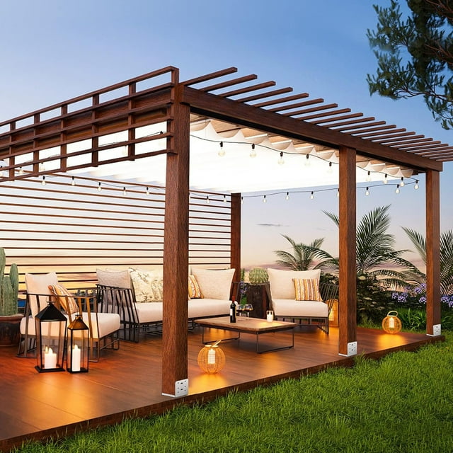 KFFKFF 1Pcs 6x6 Concrete Deck Post Anchor Base Adjustable Metal Post ...