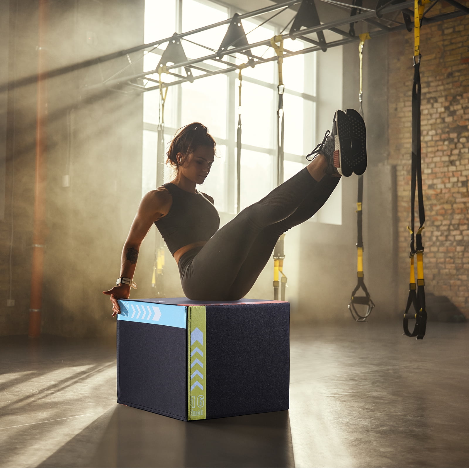 KFFKFF 20/18/16 Inch 3 in 1 Plyometric Jump Box Fitness Exercise Plyo ...