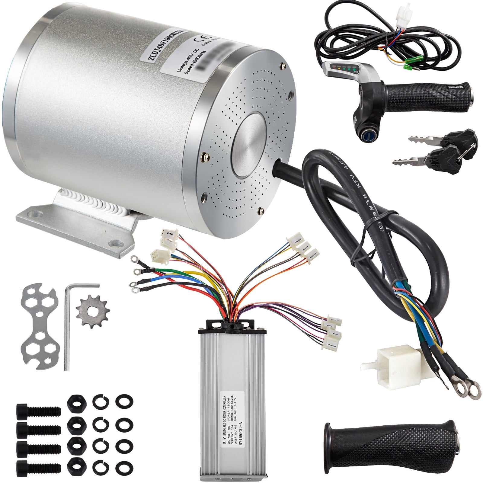 SKYSHALO 2000W 48V Brushless DC Motor Kit, 42A 4300RPM, Efficient ...