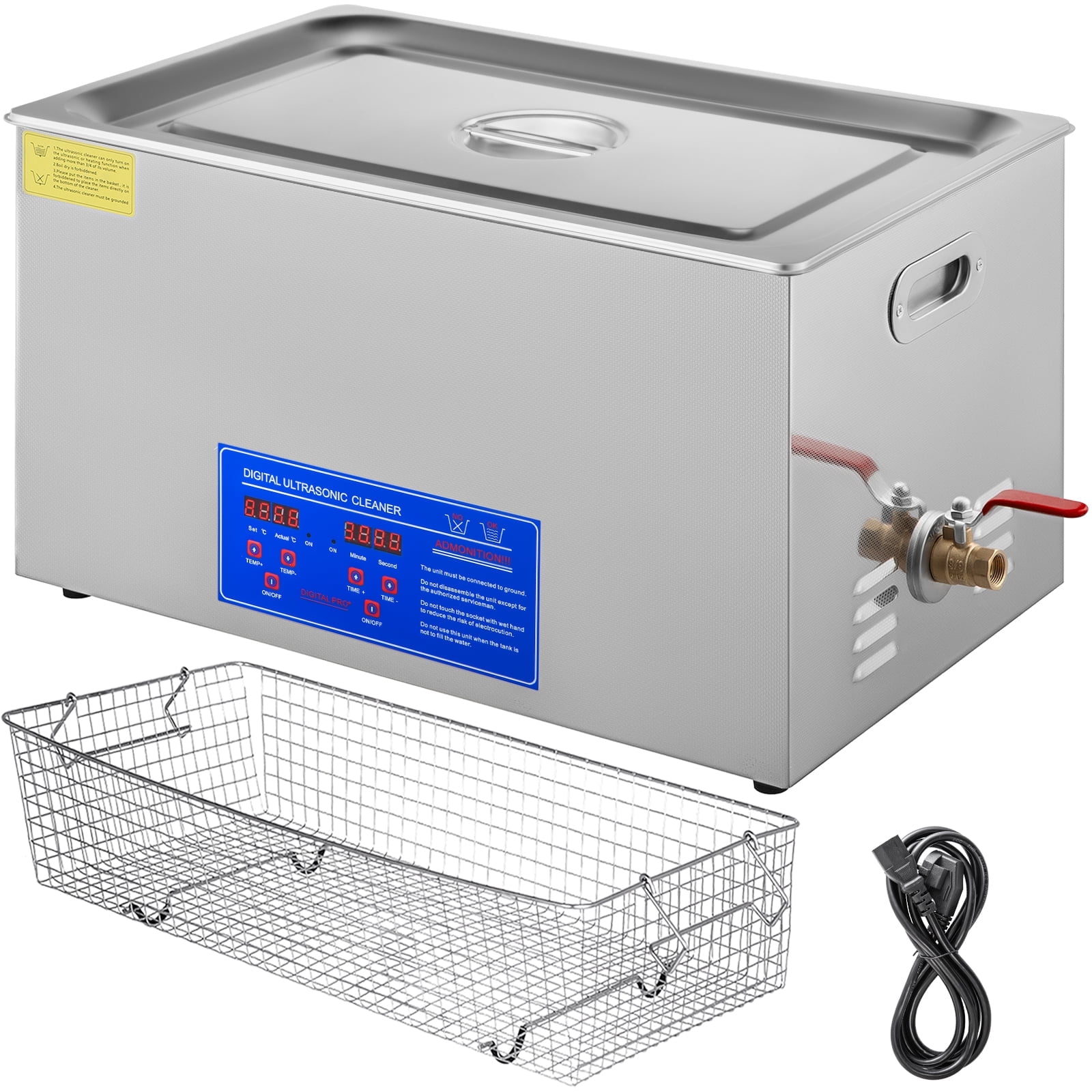 KFFKFF 22L Digital Ultrasonic Cleaning Unit with Stainless Steel ...