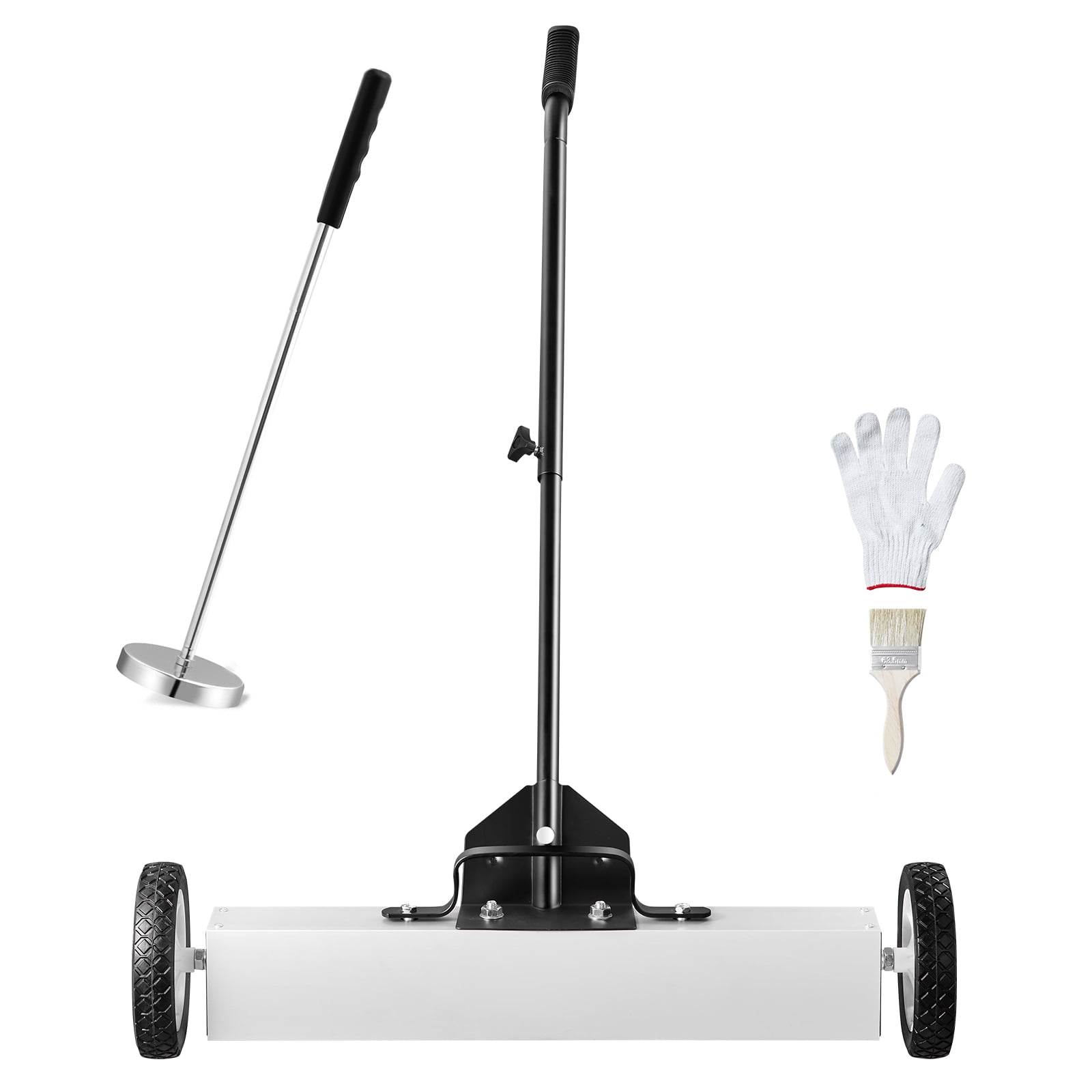 KFFKFF 24" Wheeled Magnetic Sweeper, 50 lbs Holding, Includes ...