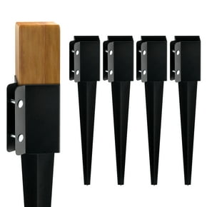 Durable Black Powder Coated 4x4 Post Spikes for Patio Garden