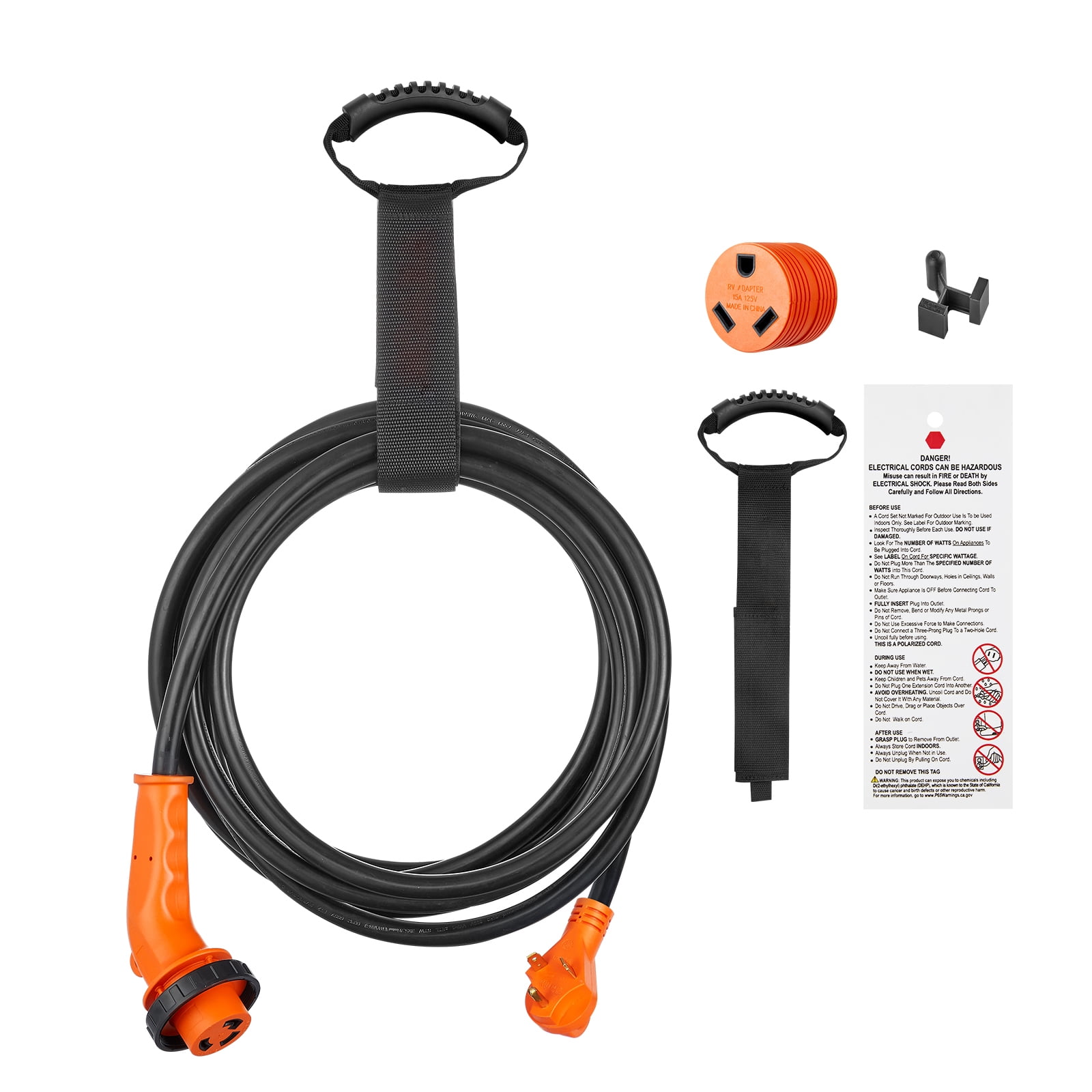 KFFKFF 25ft RV Electrical Cable, 30A, Durable STW 3*10AWG, TT-30P to L5 ...