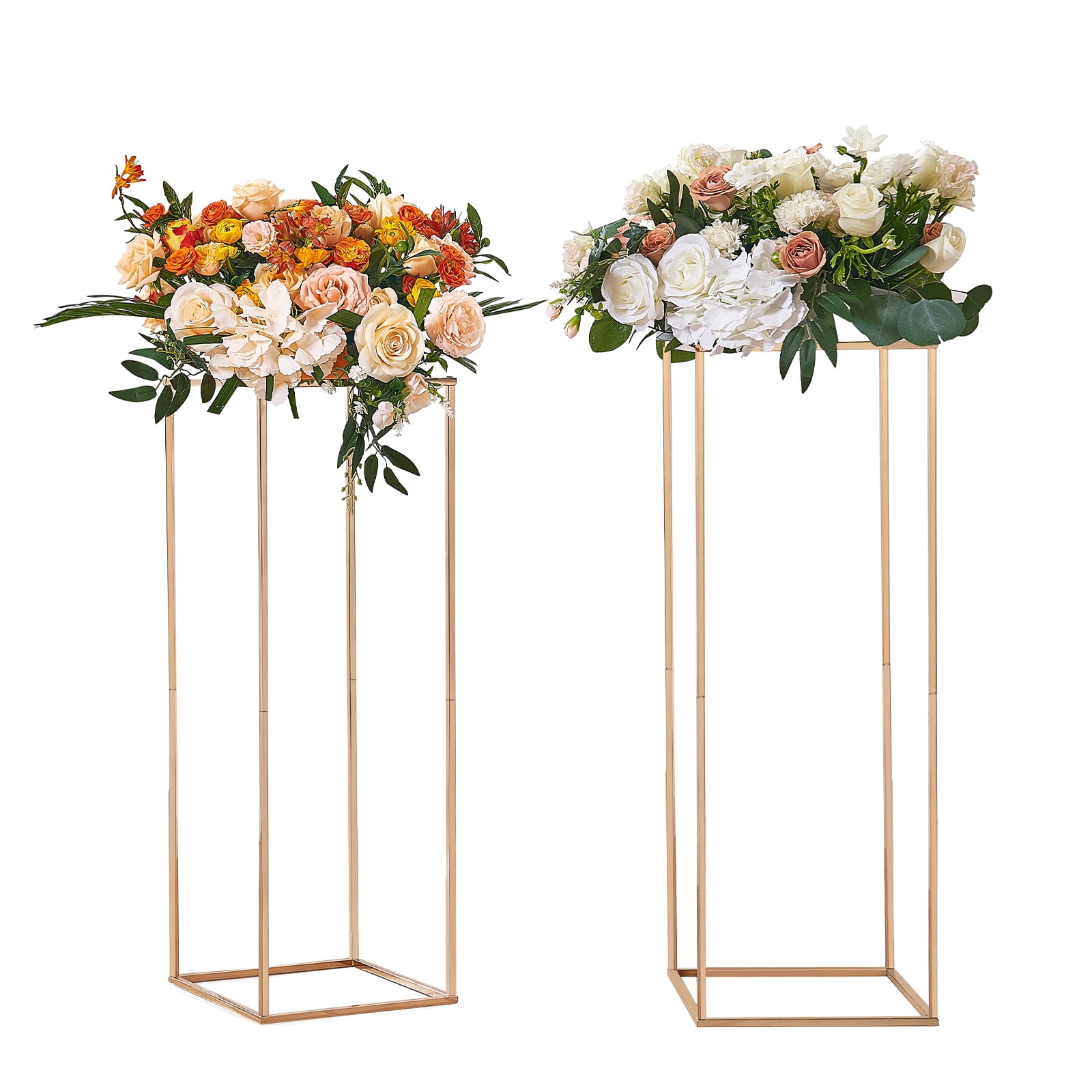 SKYSHALO 2PCS 31.5in High Wedding Flower Stand Acrylic Laminate Floral ...