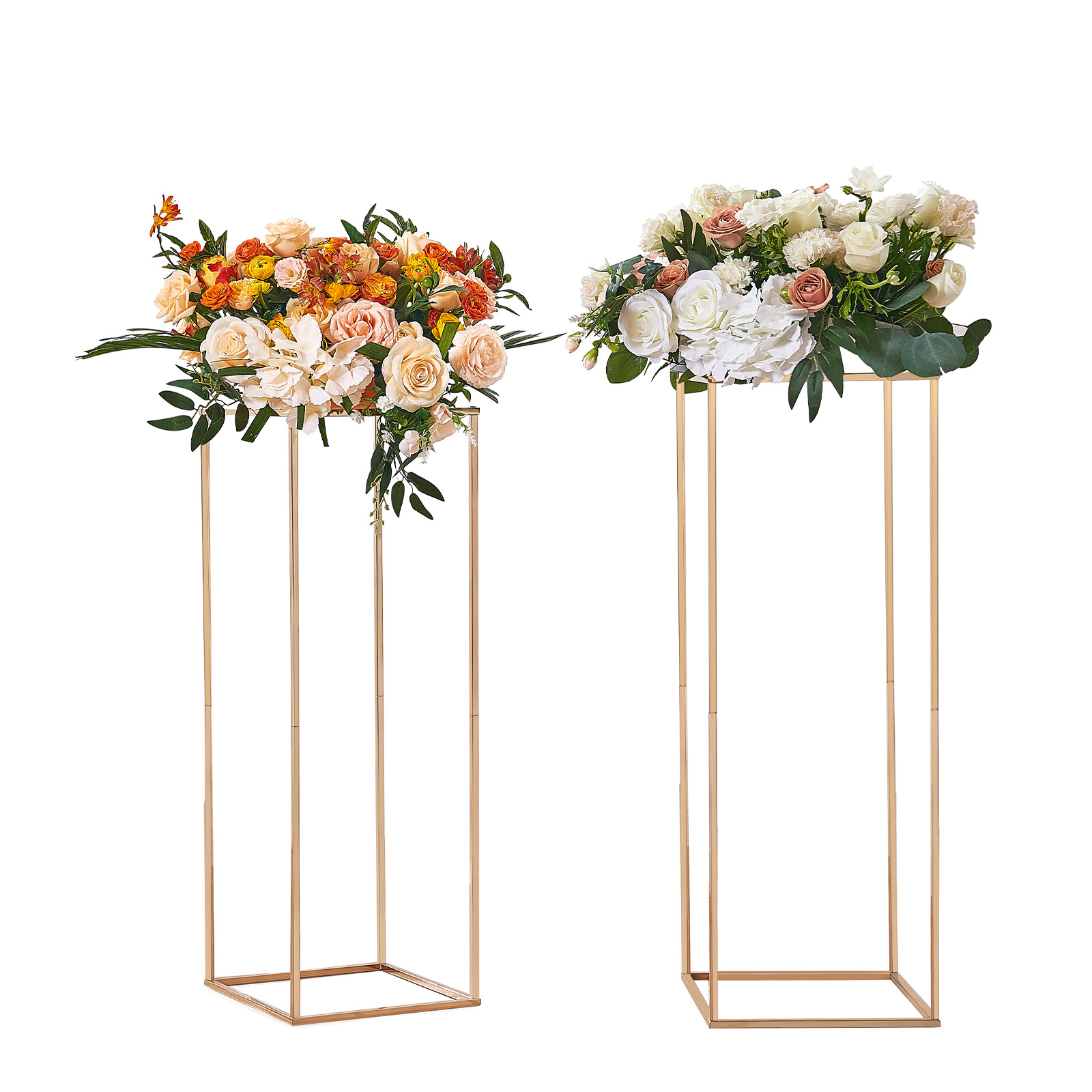 Koyal Wholesale Gold Modern Flower Stand, Metal Floral Pedestal Stand ...