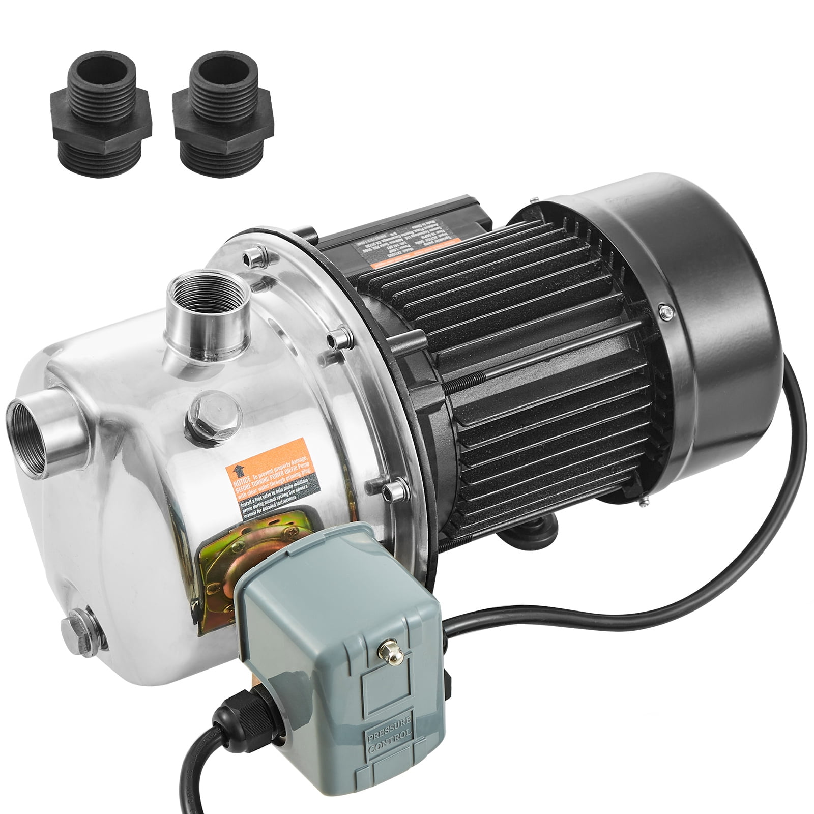 SKYSHALO 3/4HP Shallow Well Jet Pump, SUS304 Stainless Steel, 115V, 18. ...